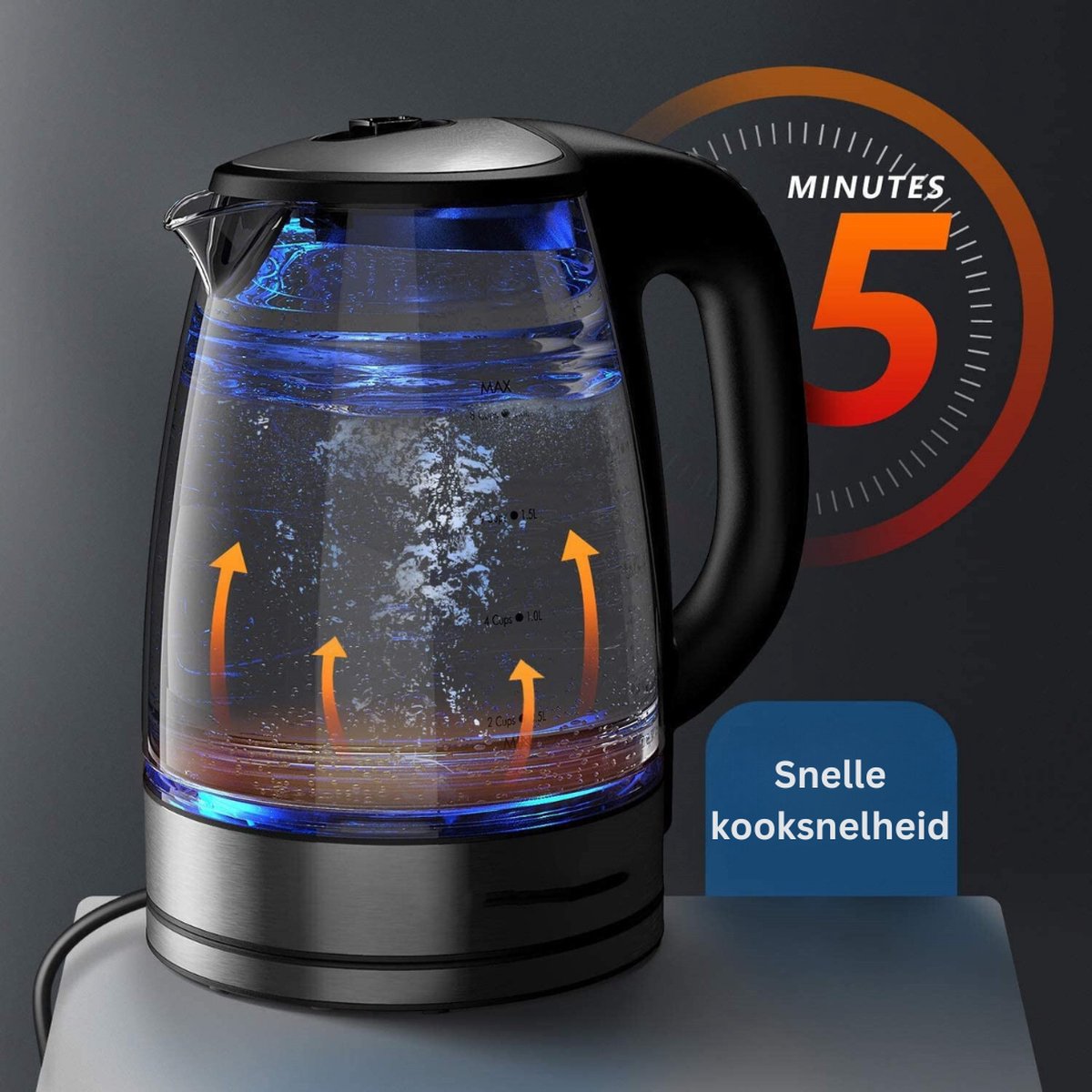 Mini Waterkoker - Klein Waterkoker Draadloos - Camping Waterkoker Met ...