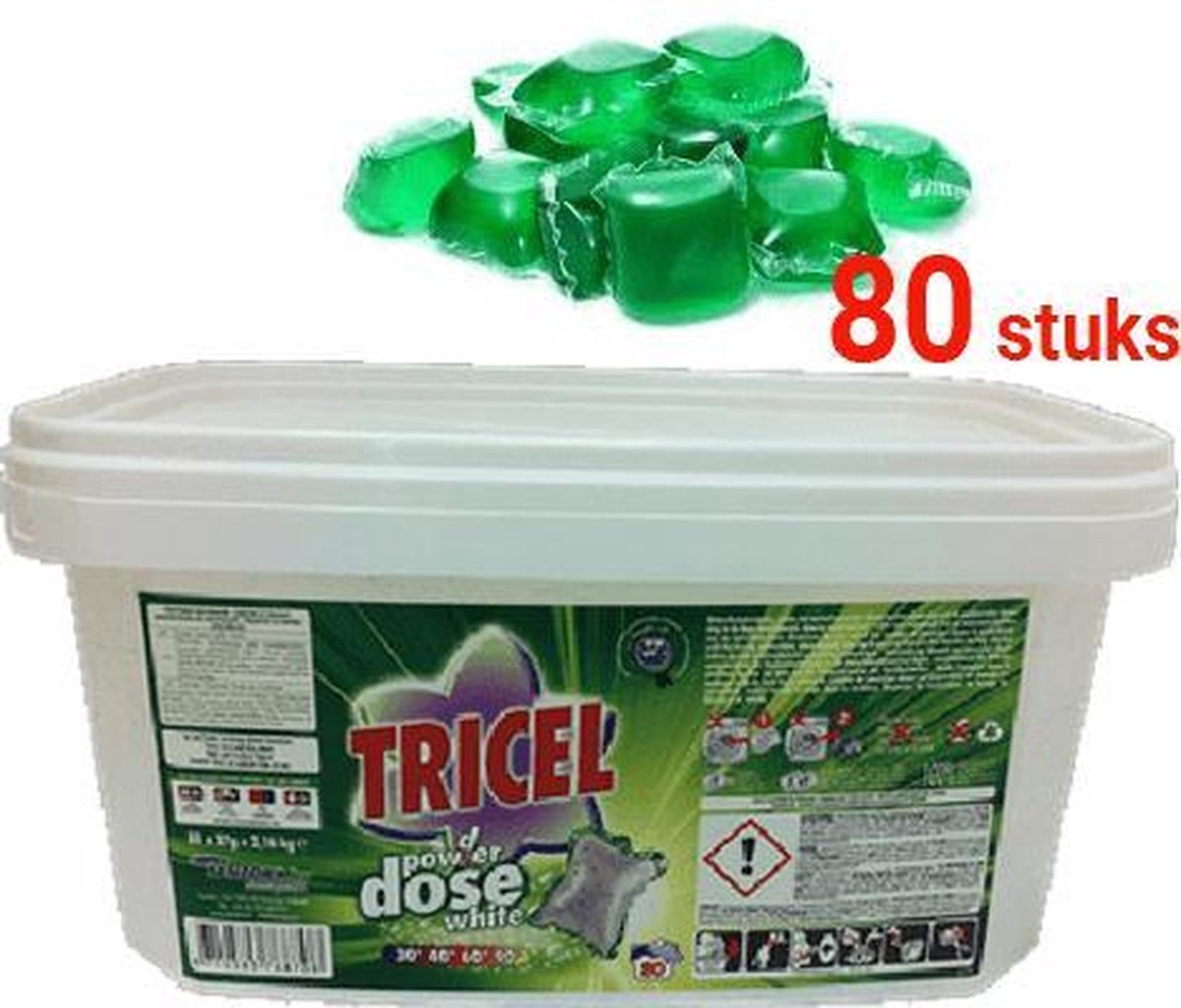 Tricel Powder Dose White - 80 waspods á 27 gram | bol.com