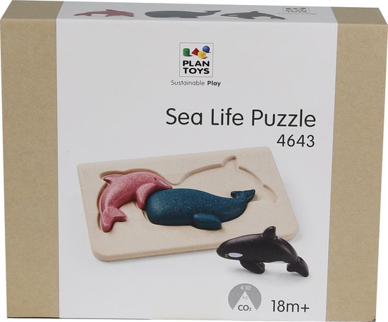 Plan Toys houten vormenpuzzel Zeeleven - 3 stukjes | bol.com