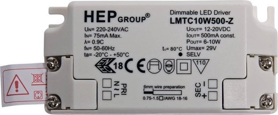 LED driver 500mA 6-10W dimbaar | bol.com