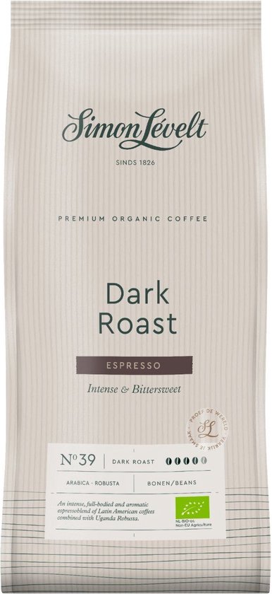 Simon Levelt Koffie Dark Roast Espresso Bio 1000 gr | bol