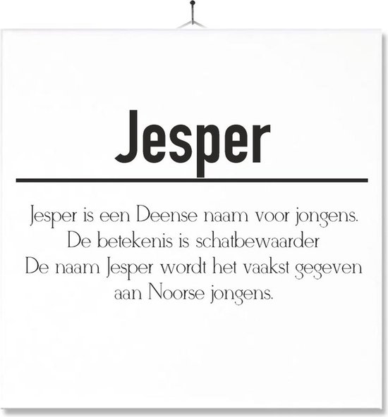 Tegel Met Opdruk | Betekenis | Kado | Cadeau | Met Naam - Jesper | bol