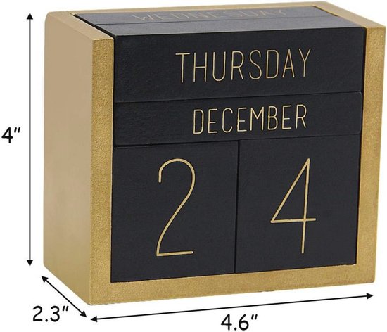 Houten eeuwigdurende kalender - dagelijkse blok kalender voor kantoor ...