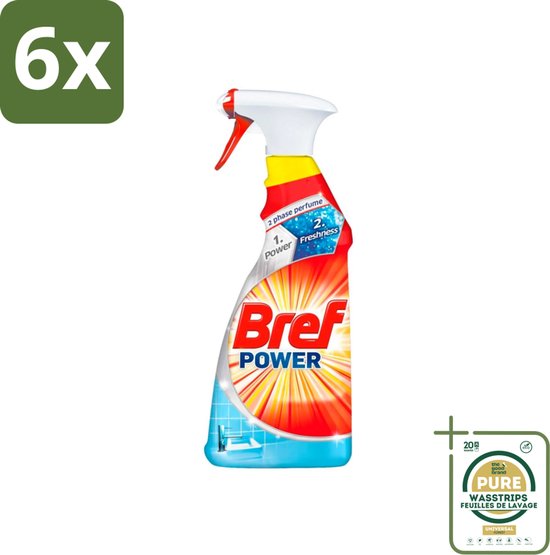 Bref Power - Badkamerreiniger - Spray - Anti-Kalk & Vuil - Fris - 750 ...
