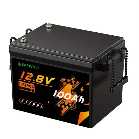 12V 100Ah Lithium-ijzerfosfaat Accu – Lithiumbatterij – Camperaccu ...