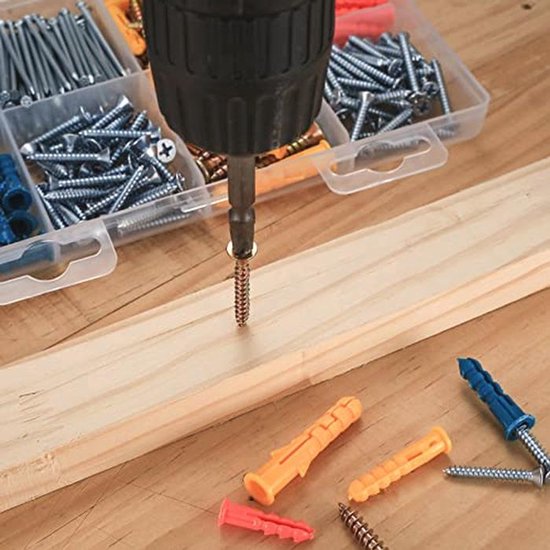 Assortiment 360 stuks schroeven en pluggen voor wandmontage en ...