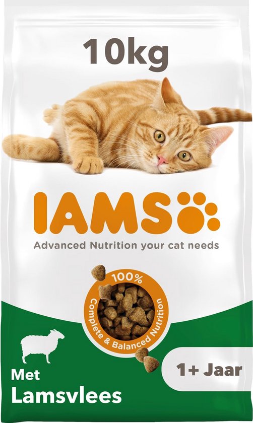 Droogvoer voor Katten 1-6 Jaar met Lam - 10 kg Voeding voor Volwassen ...