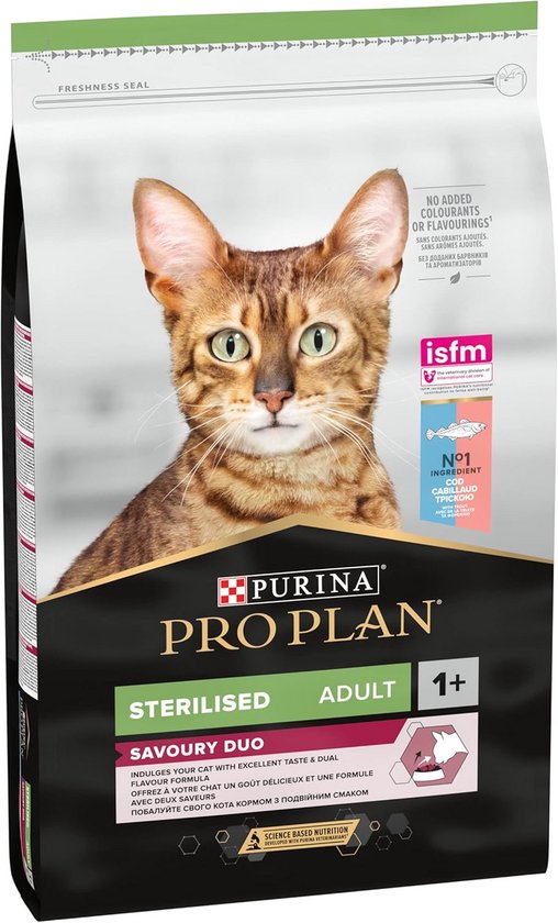 Droogvoer voor Gesteriliseerde Volwassen Katten met Kabeljauw en Forel ...