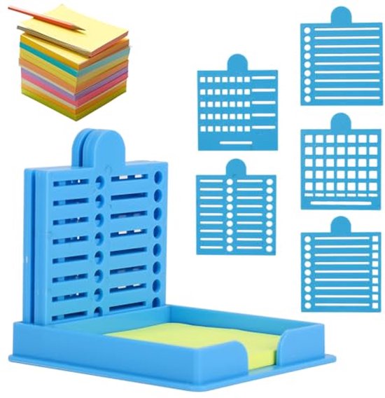Sticky Note-houder met vijf verschillende sjablonen, sjablonen voor ...