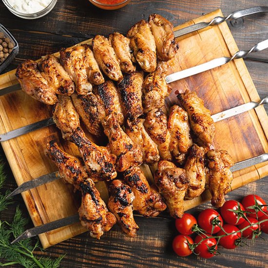Metalen Spiesen voor Kebab en Grillen - Herbruikbare Roestvrijstalen ...