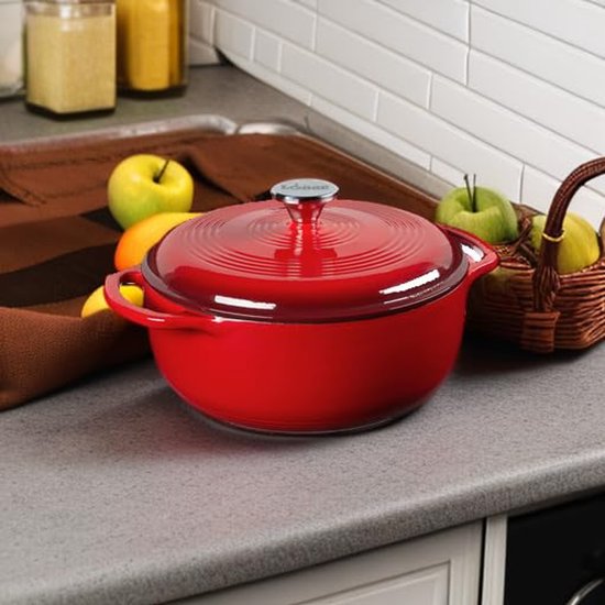 4,35 liter gietijzer/porselein emaille Nederlandse oven/braadpan ...