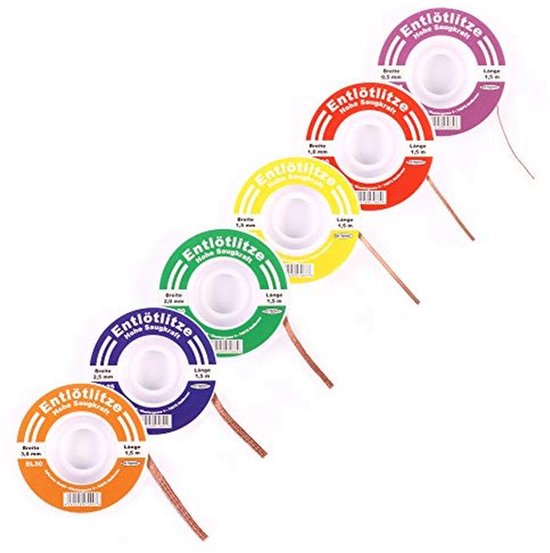 Soldeerdraad Set van 6 Spoelen met Verschillende Dikktes van 0,5 mm tot ...