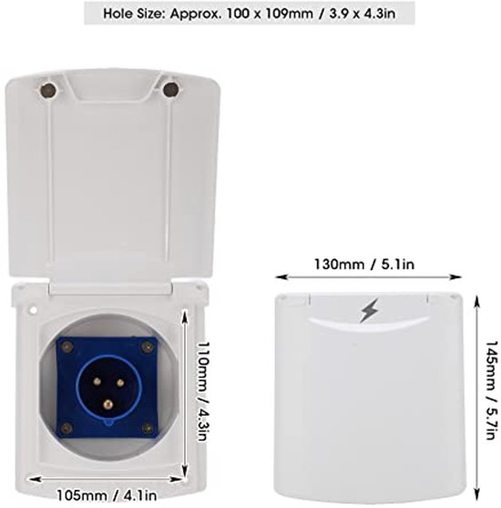 Plug Twist Lock Inlet, RV walstroom, RV stopcontact 3-pins externe ...