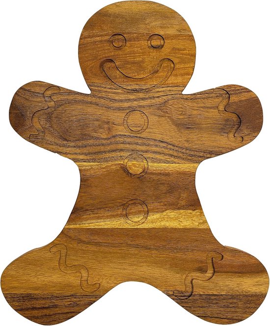 Houten snijplank voor keuken kerst gemberbrood decoratie snijplank met ...