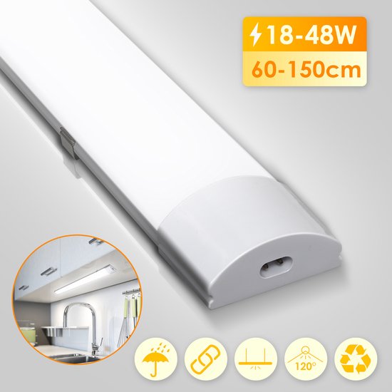 LED Batten Waterdichte LED-strip 1500 mm 48 W (equivalent aan 2 x 120 W ...