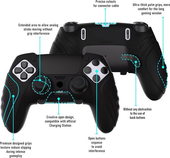 Ergonomische Grip Beschermhoes voor PS5 Edge Controller - Anti-slip ...