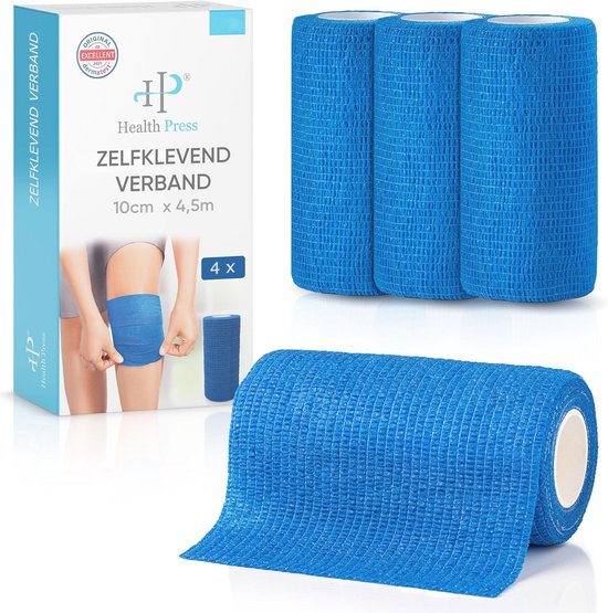 Zelfklevend Verband - Cohesieve Bandage voor Mens en Dier - 4 Rollen ...