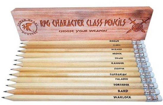 Dungeon Pencils for Dungeons and Dragons Characters - Polyhedral Dice ...
