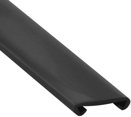 Kunststof Trapleuning Profilering PVC 40 x 8 mm, Zwart, 5 m | bol
