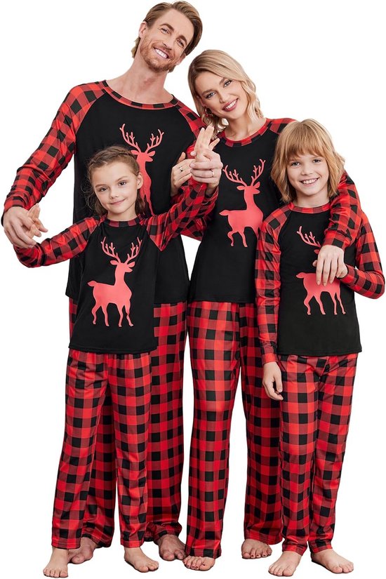 Familie Kerst Pyjama Set Lange Mouw voor Dames Heren Kinderen | bol