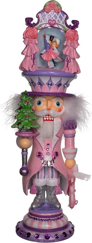 Grote Ballet Notenkraker Pop - 45 cm - Roze en Zilveren Glitter Kostuum ...