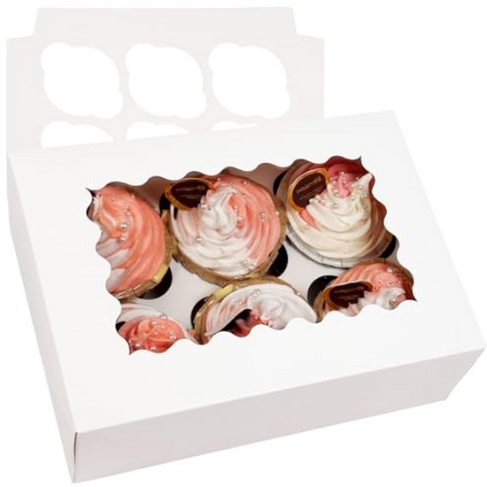 Automatische Pop-Up Cupcake Dozen voor 6 Cupcakes - 12 Stuks - Met ...