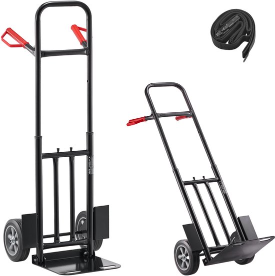 VEVOR Handwagen, 272KG Laadvermogen, Transportwagen 480x460x1200MM ...