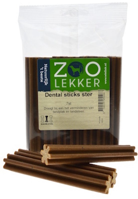 Dental Sticks Ster voor Honden – 7 Stuks – Kauwlevel 2 – Hondensnack ...