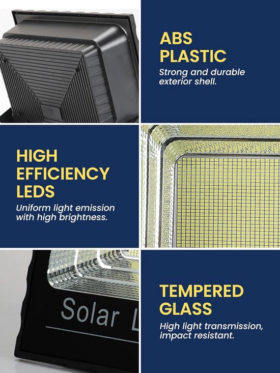 Puissant Projecteur Solaire LED Extérieur avec Panneau Solaire IP67 | bol