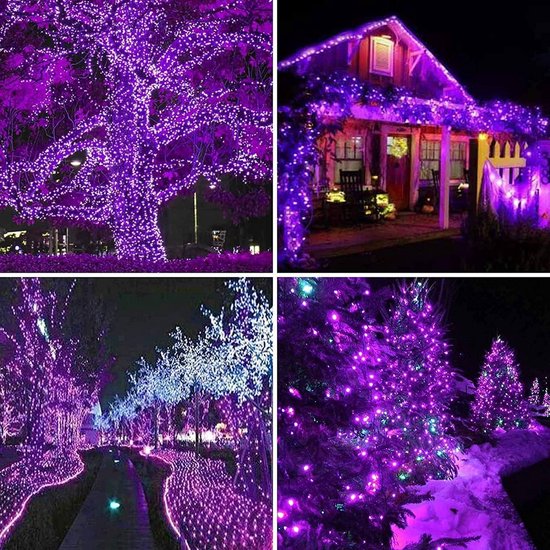 50 Meter Paarse LED Koperdraad Lichtketting - 500 Lampjes voor Binnen ...