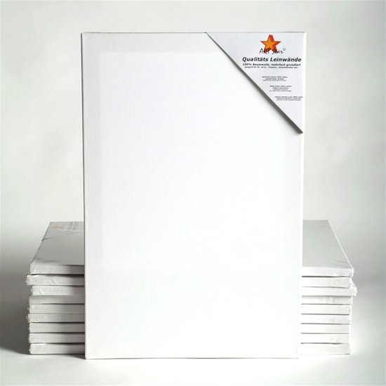 10 toiles sur châssis 24x30 cm | Prêt à Peinture, 100 % Katoen, idéal ...