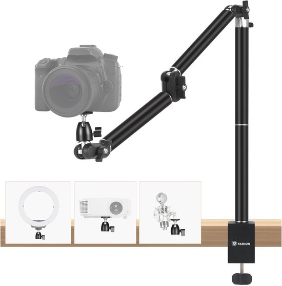 Heavy Duty Desktop DSLR Stand met Articulated Arm en Klem - Ideaal voor ...