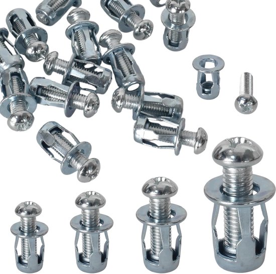 Cavity Metal Anchors - 60pcs Jack Nuts - Petal Nuts M4 M5 M6 M8 ...