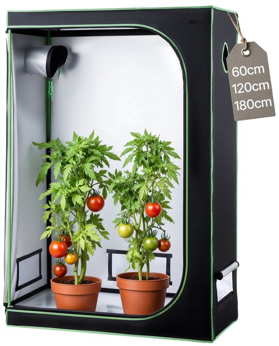 Kweektent - Kweekkast - 120x60x180 cm - 600D Doek - Sterk Reflecterende ...