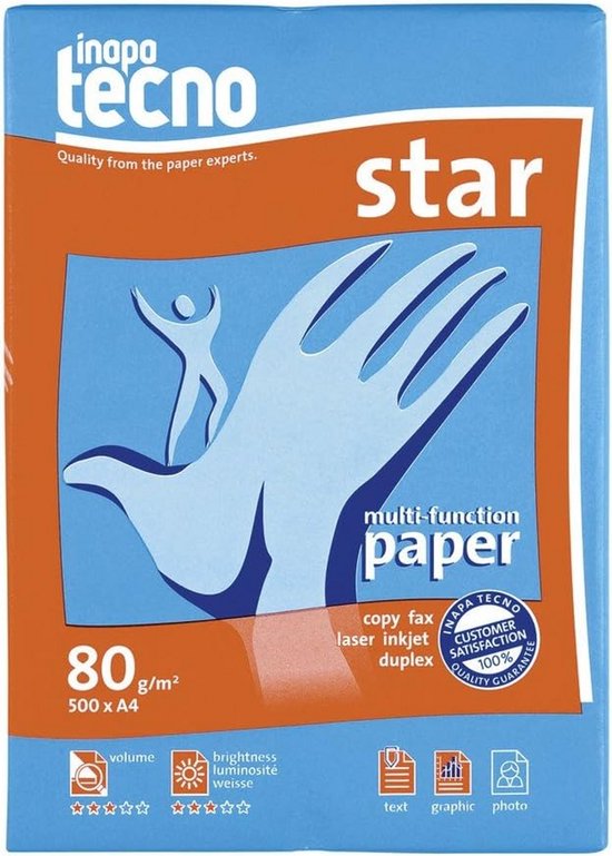 Printerpapier DIN A4 80 g/m² Wit - 500 Vellen - Universeel Kopieer- en ...
