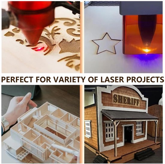 10x Multiplex Platen A3 Formaat 420x297mm - 3mm Dik Hout voor Knutselen ...