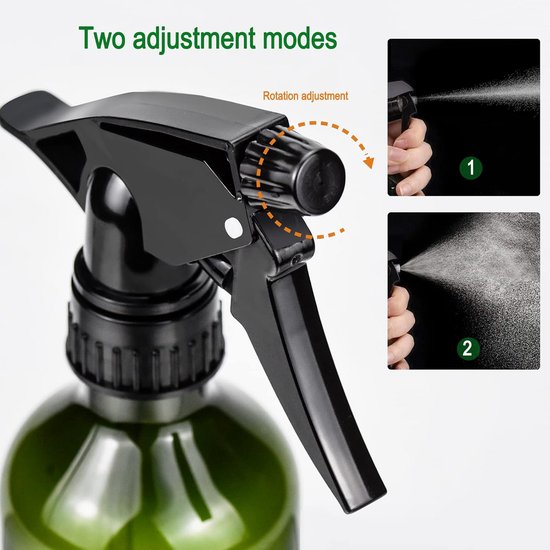 Set van 2 Lege Kunststof Spuitflessen 300 ml met Verstelbare Spraykop | bol