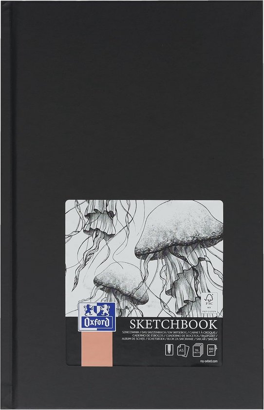 Schetsboek A5 hardcover met 96 vellen en 100g papier voor creatief ...