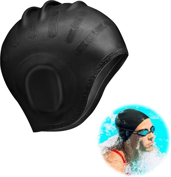 Waterdichte 3D Badmuts met Oorbescherming - Geschikt voor Kort en Lang ...