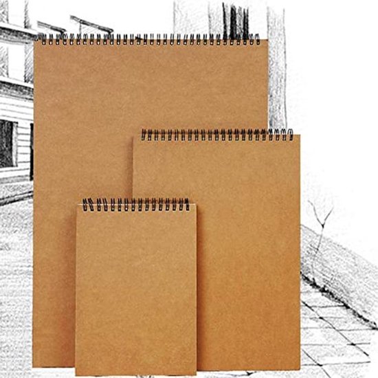 Schetsboek Set A3 A4 A5 - Spiraalnotitieboek met Leeg Papier voor ...
