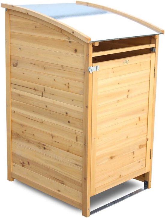 Houten Afvalcontainerombouw 120 Liter - Vuilnisbak Box met Zinkdak | bol