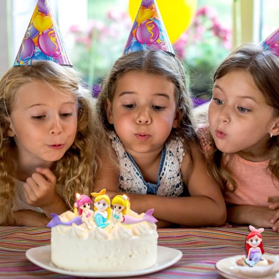 8 Stuks Zeemeermin Taart Toppers - Decoratie Set voor Kinderen ...
