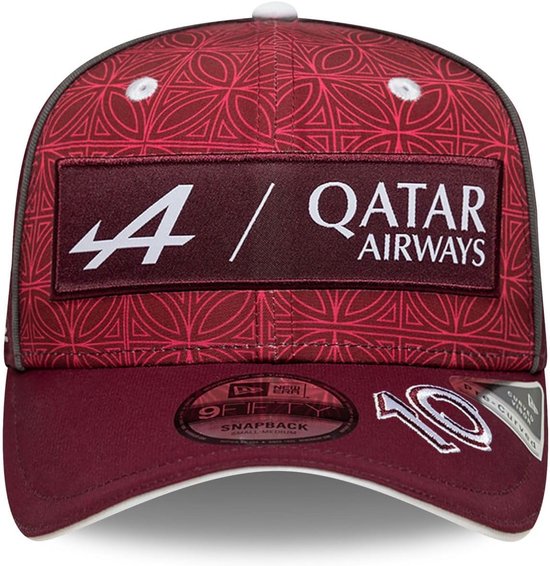 Alpine F1 Racing x Qatar Pierre Gasly donkerrode 9FIFTY snapback pet ...