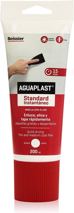 Stopverf Aguaplast Standard momentopname 200 ml Wit | bol