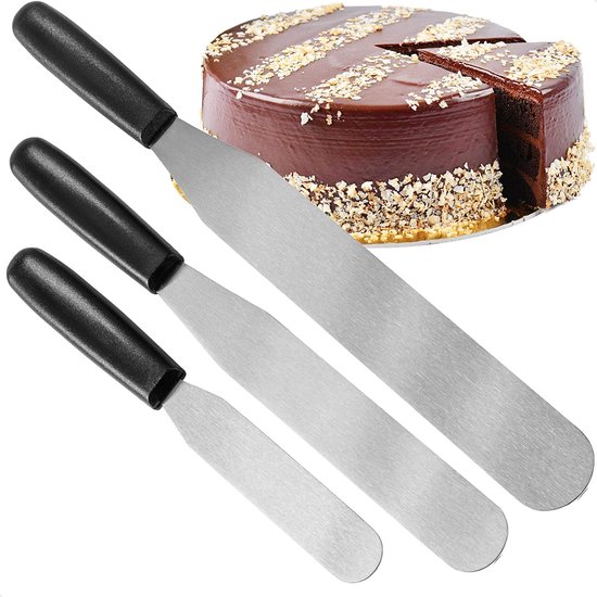 Robin Goods® 3-delige set spatels - spatel van RVS met kunststof ...