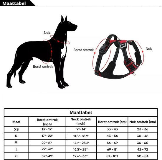 Hondenharnas – Inclusief Hondenriem – Reflecterend – Hondentuig – Hondenriem – Y tuig... | bol