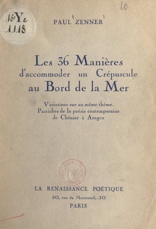 Les 36 manières d'accommoder un crépuscule au bord de la mer (ebook ...