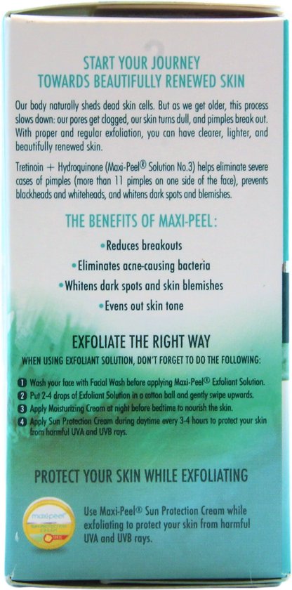 Maxi-Peel Tretinoin hydroquinone exfoliant solution nr 3 | bol