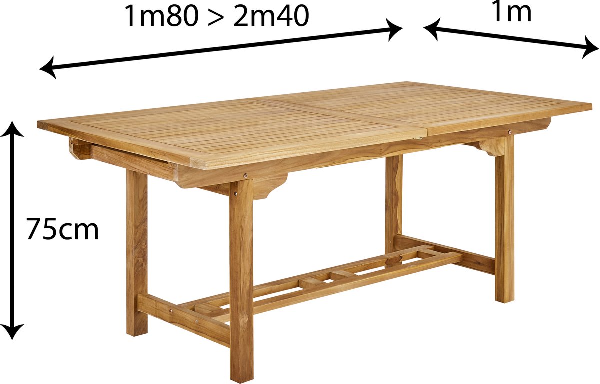 NATERIAAL - Tuintafel ANTEA - 6 tot 10 personen - Tuintafel ...