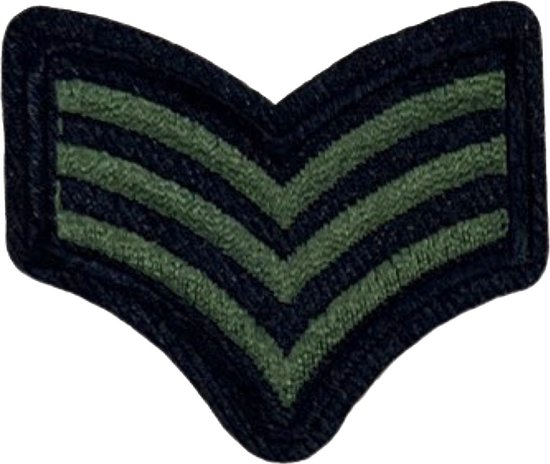 Military Rang Embleem Strijk Patch Small 5. cm / 4.5 cm / Zwart ...